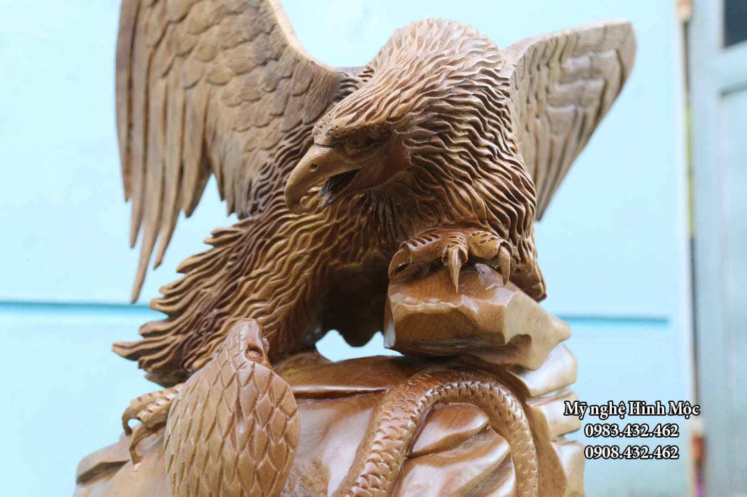 Tượng đại bàng và ý nghĩa tượng đại bàng cắp rắn - Tượng Gỗ - Tranh Gỗ ...